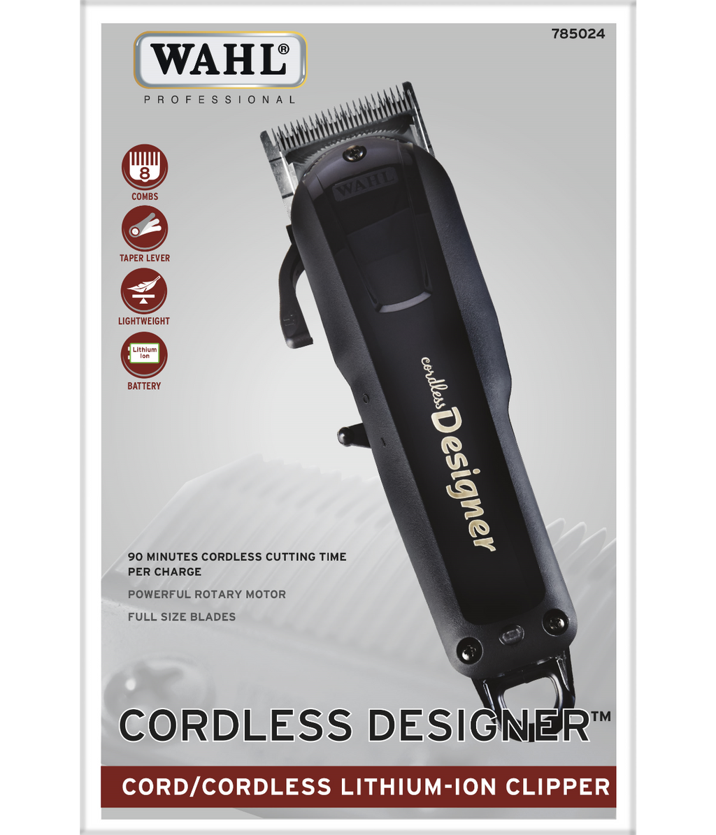 Cordless Designer Clipper by Wahl | Hair Clippers and Beard Trimmers – Radiant Beauty Supplies