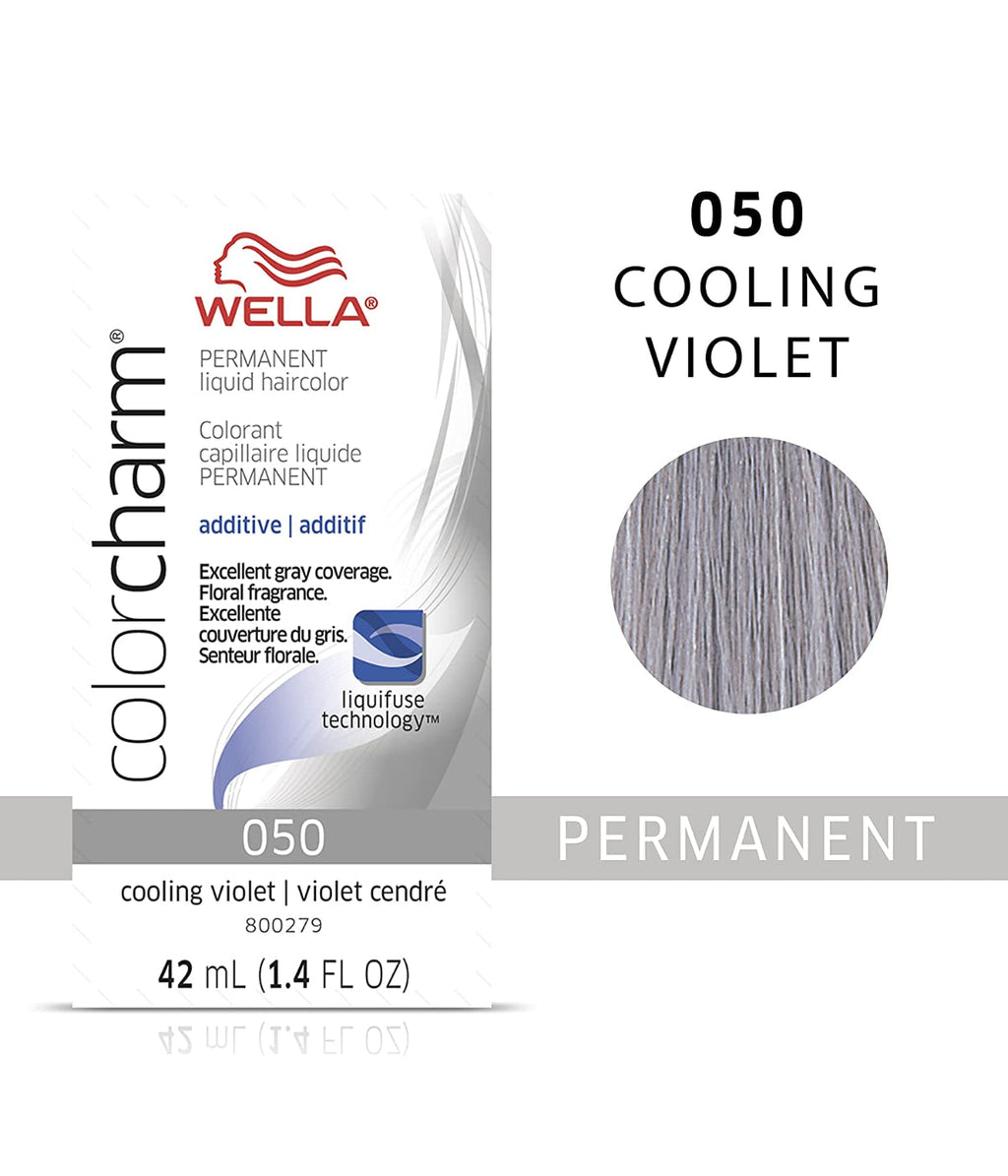 Wella ColorCharm Permanent Liquid Hair Color 050/Cooling Violet Additi ...