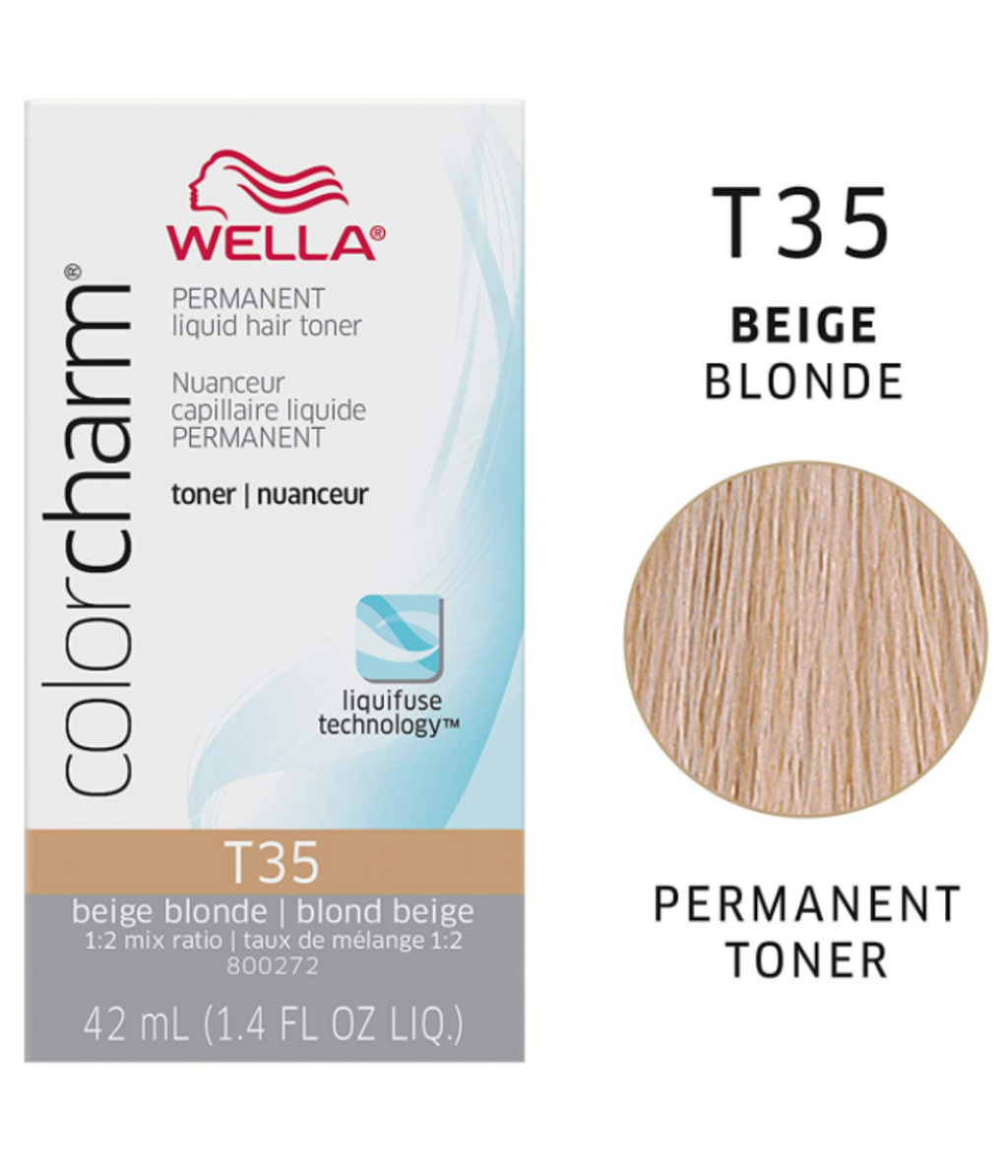 Wella ColorCharm Permanent Liquid Hair Toner T35, 42mL – Radiant Beauty ...