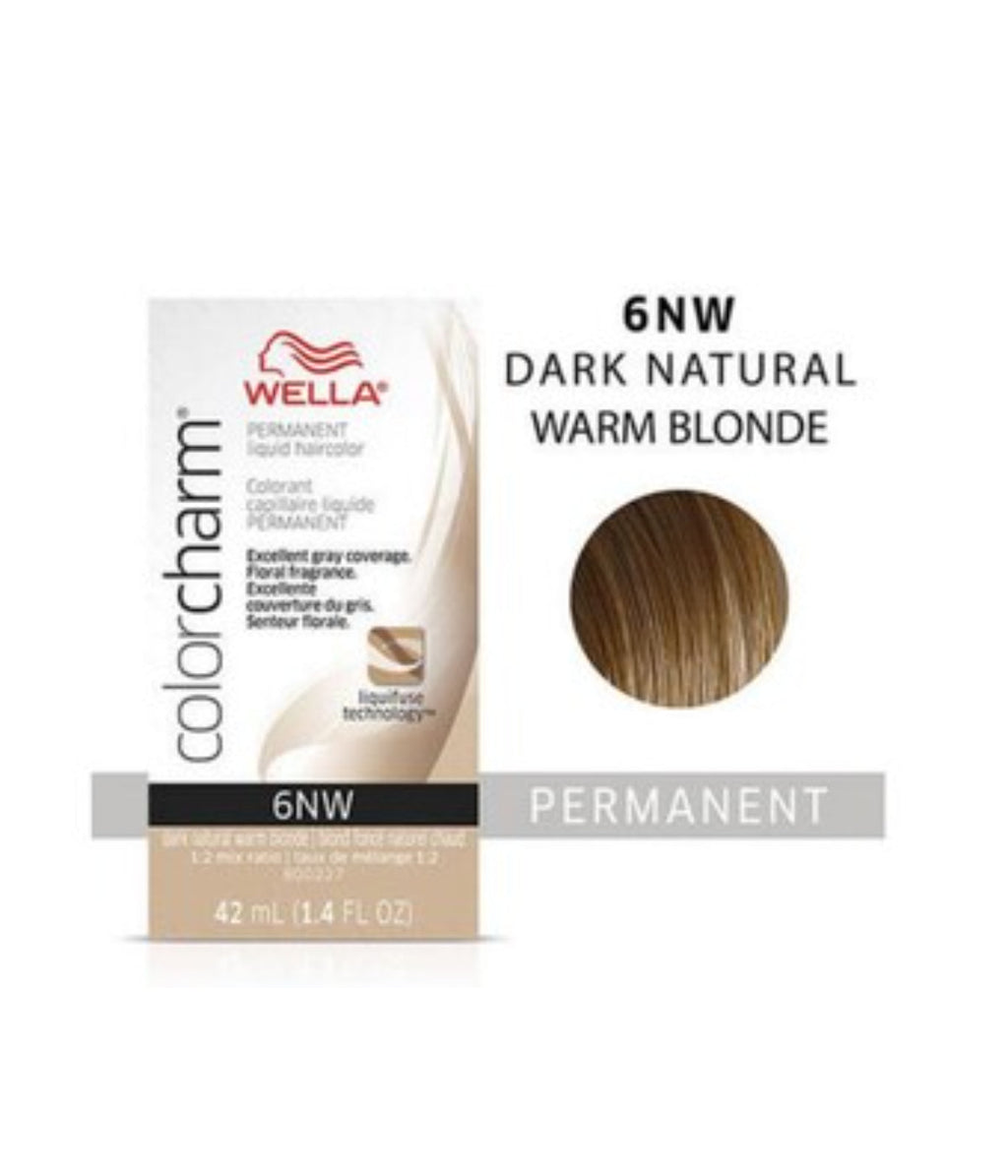 Wella ColorCharm Permanent Liquid Hair Color 6NW/Dark Natural Warm Blo ...