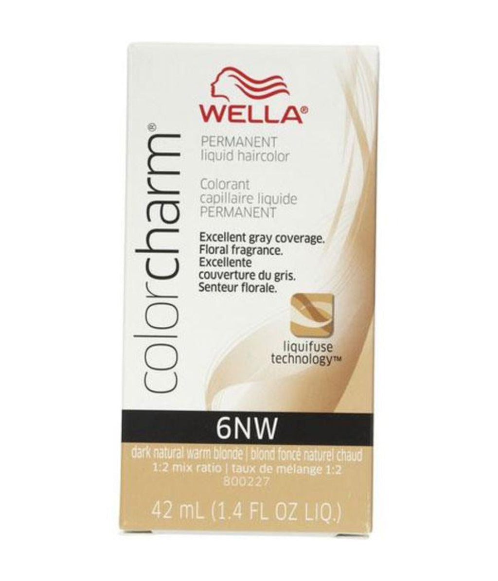 Wella ColorCharm Permanent Liquid Hair Color 6NW/Dark Natural Warm Blo ...